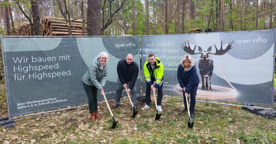 Glasfaserausbau in Grünheide gestartet